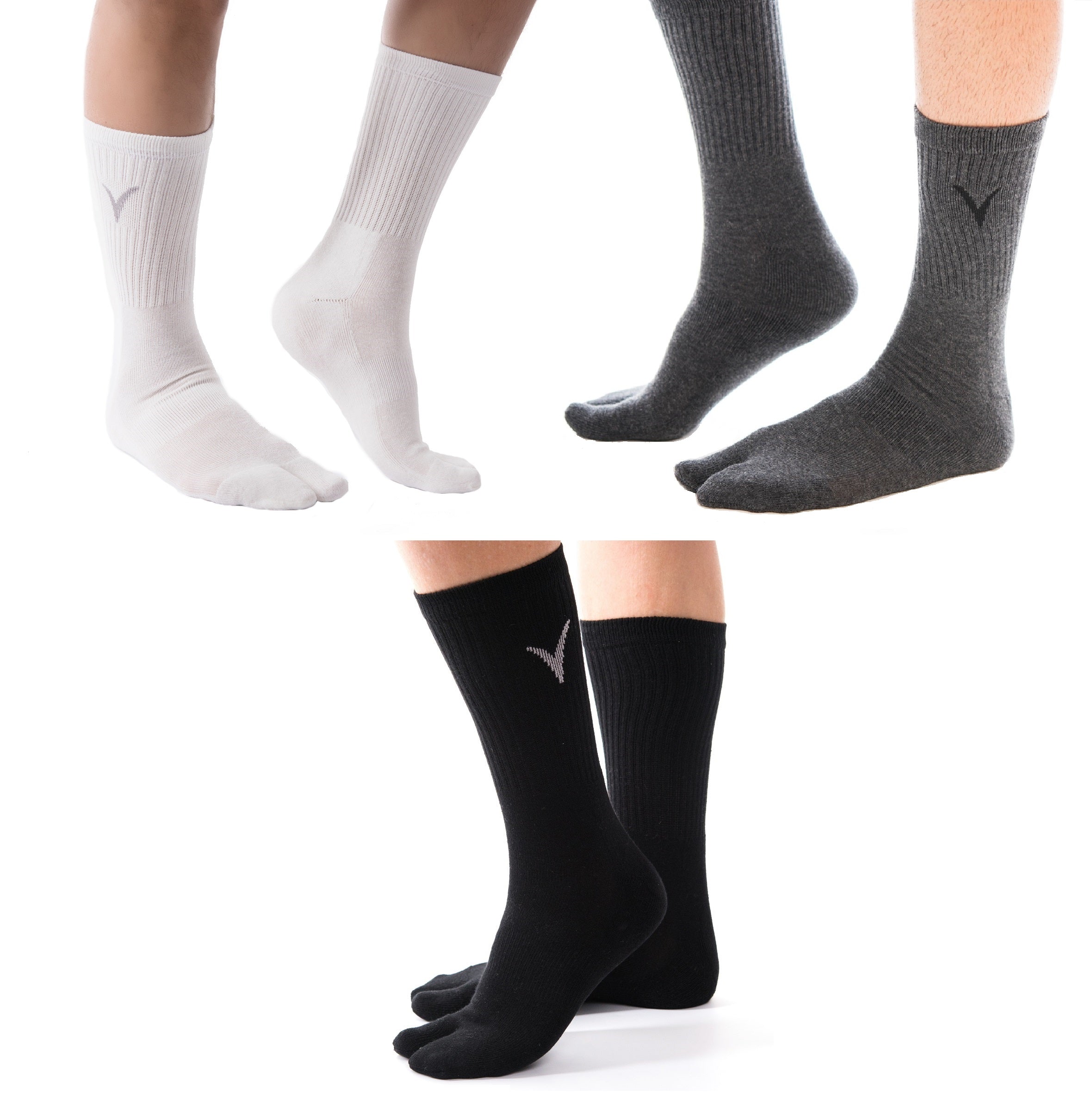 Thicker Athletic Style - Crew – V-Toe Socks, Inc