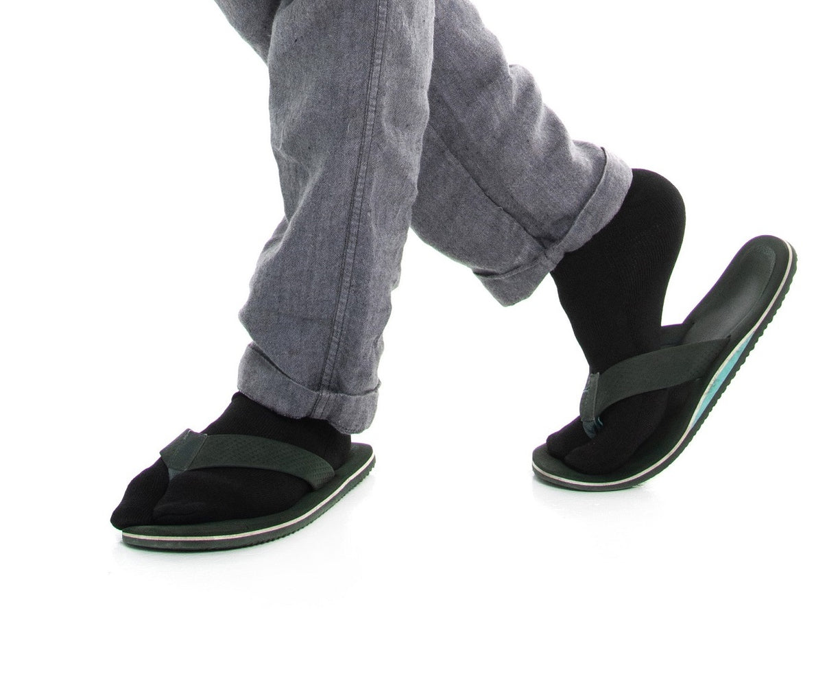 3 Pairs V-Toe Thicker Big Toe Flip Flop Tabi Cotton Blend Mini Crew ...